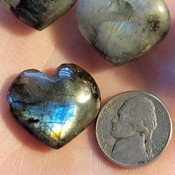 Jewelry | Natural Blue Labradorite Quartz Crystal Healing Reiki Heart ...